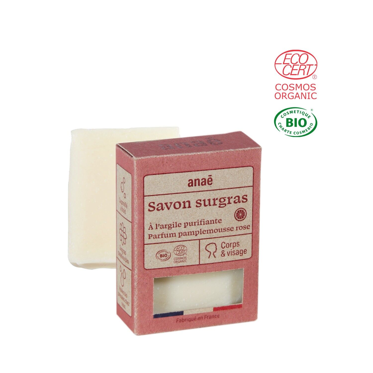 Achat Savon corps & visage pamplemousse & argile blanche 100 g en gros