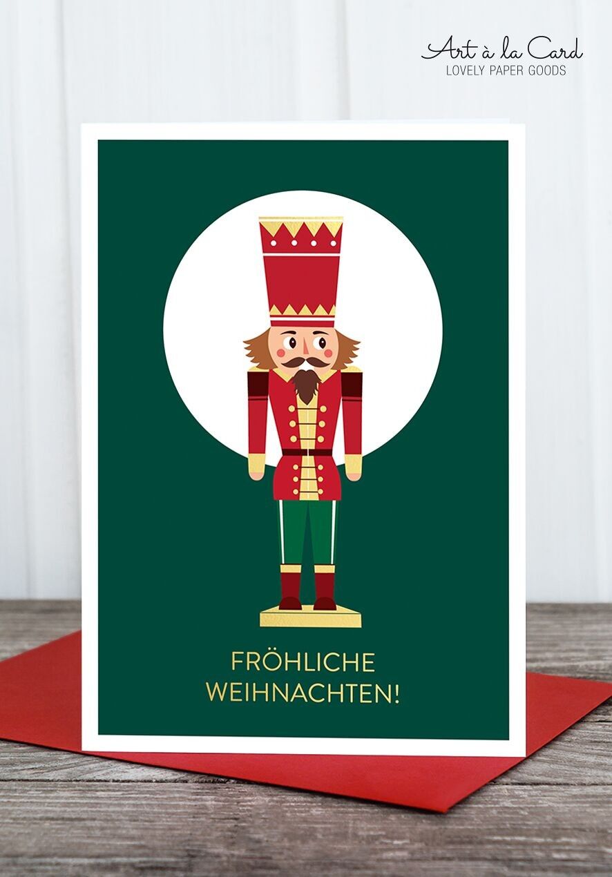 Buy wholesale Folding card: Nutcracker, HF Metallic