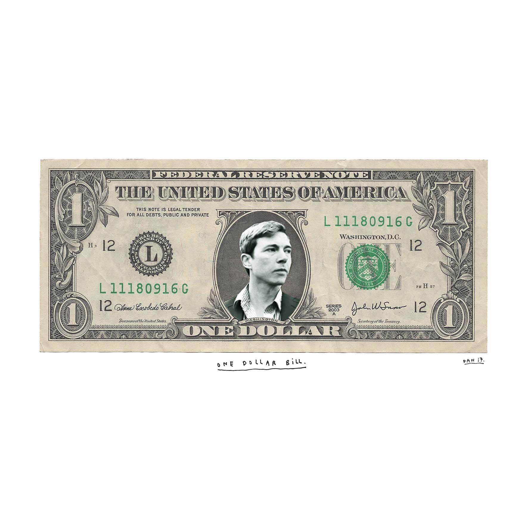 Buy wholesale One Dollar Bill | A4 art print