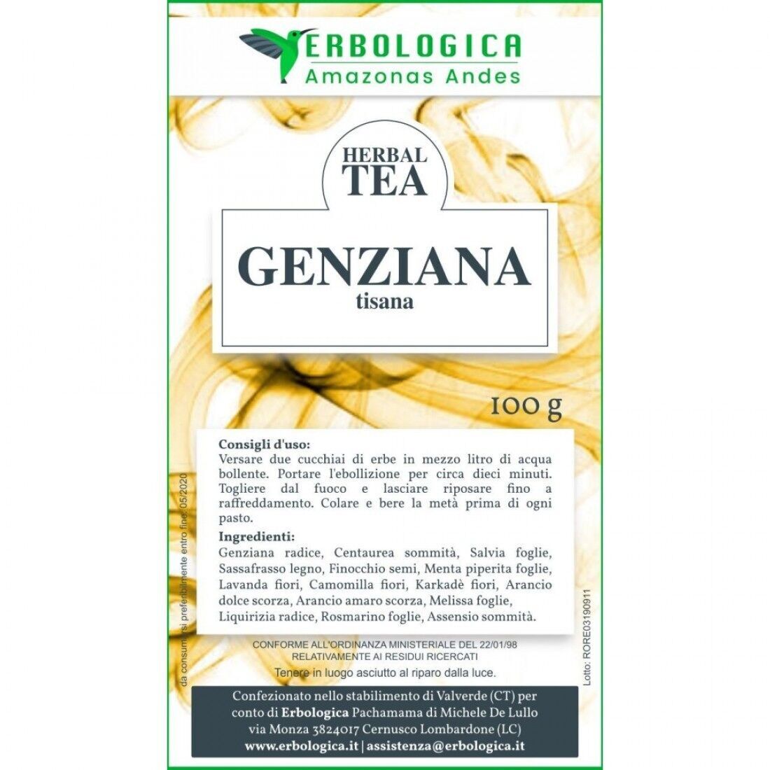 Buy wholesale GENZIAN COMPOUND TEA 100 GRAMS