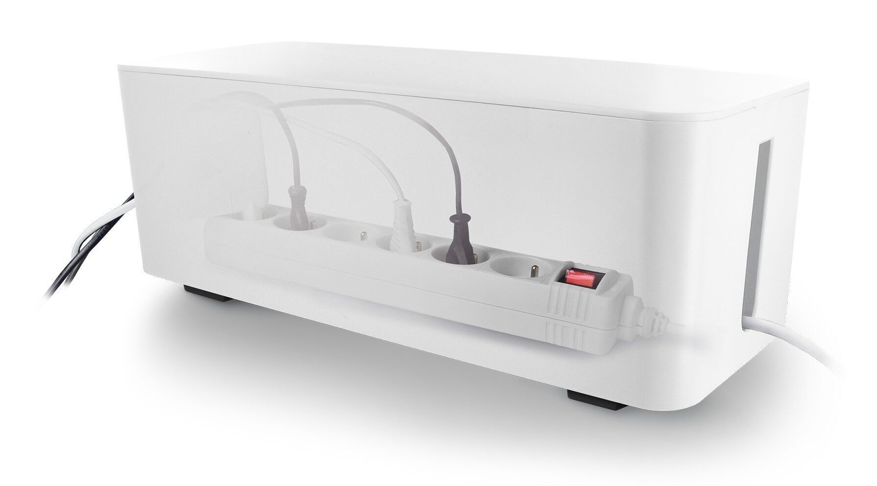 Buy wholesale Large white cable and power strip storage box