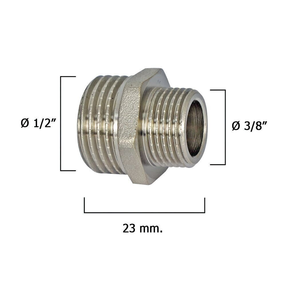 Buy wholesale Chrome Reducer Plugs 3/8" to 1/2"