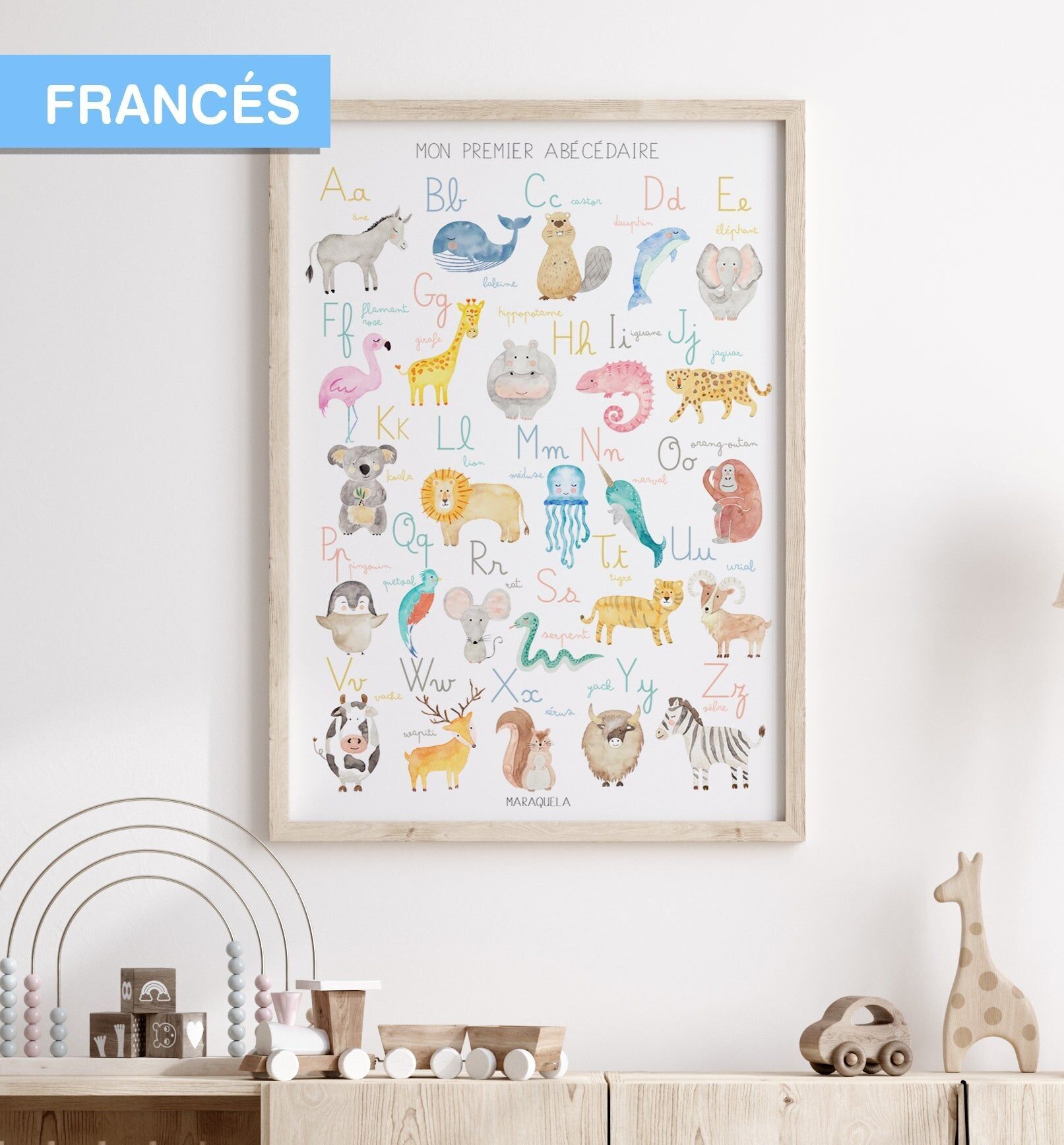 Buy wholesale Children's Alphabet Print in FRENCH/ "Mon Abécédaire ...
