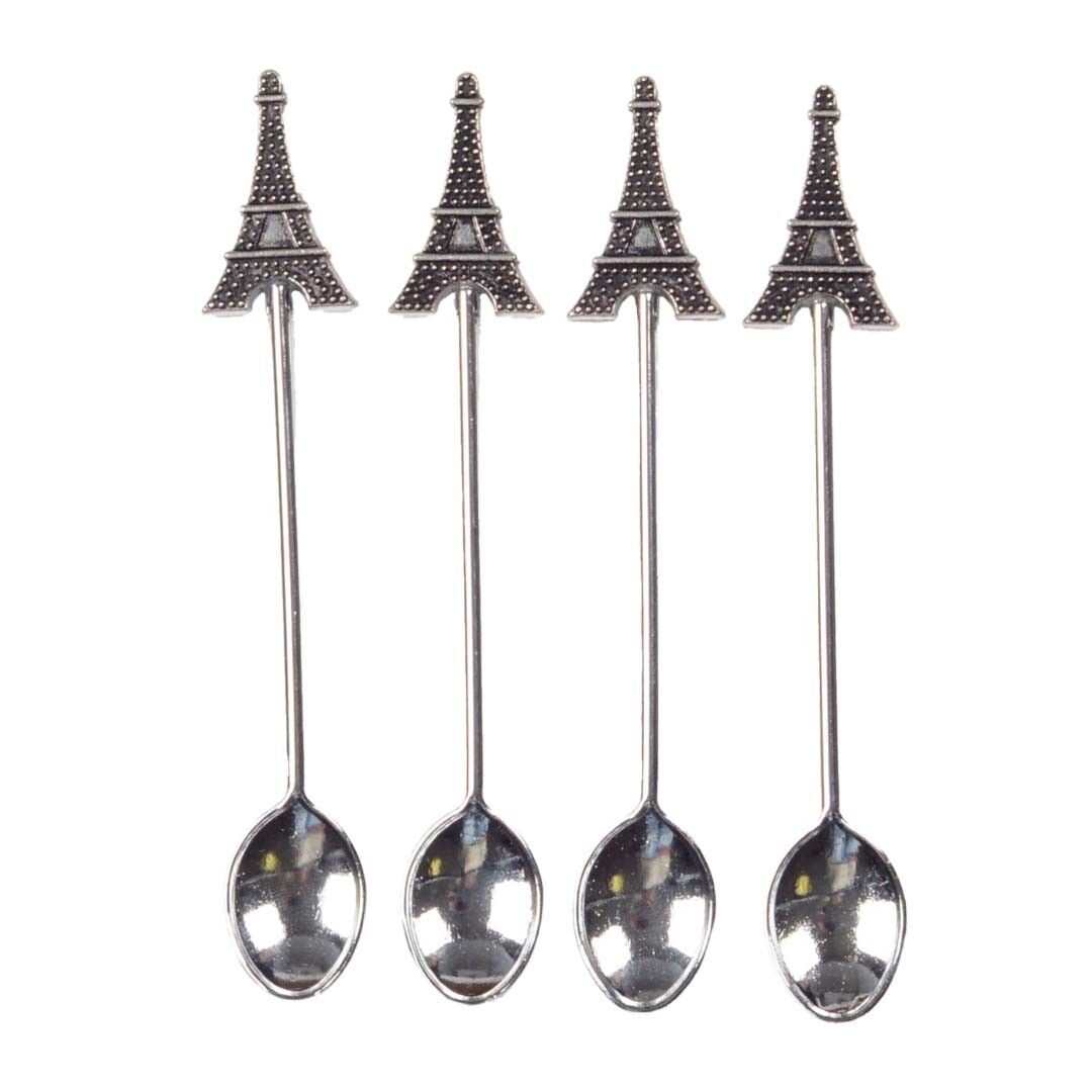 Buy wholesale SILVER EIFFEL TOWER TEASPOONS - SET OF 4