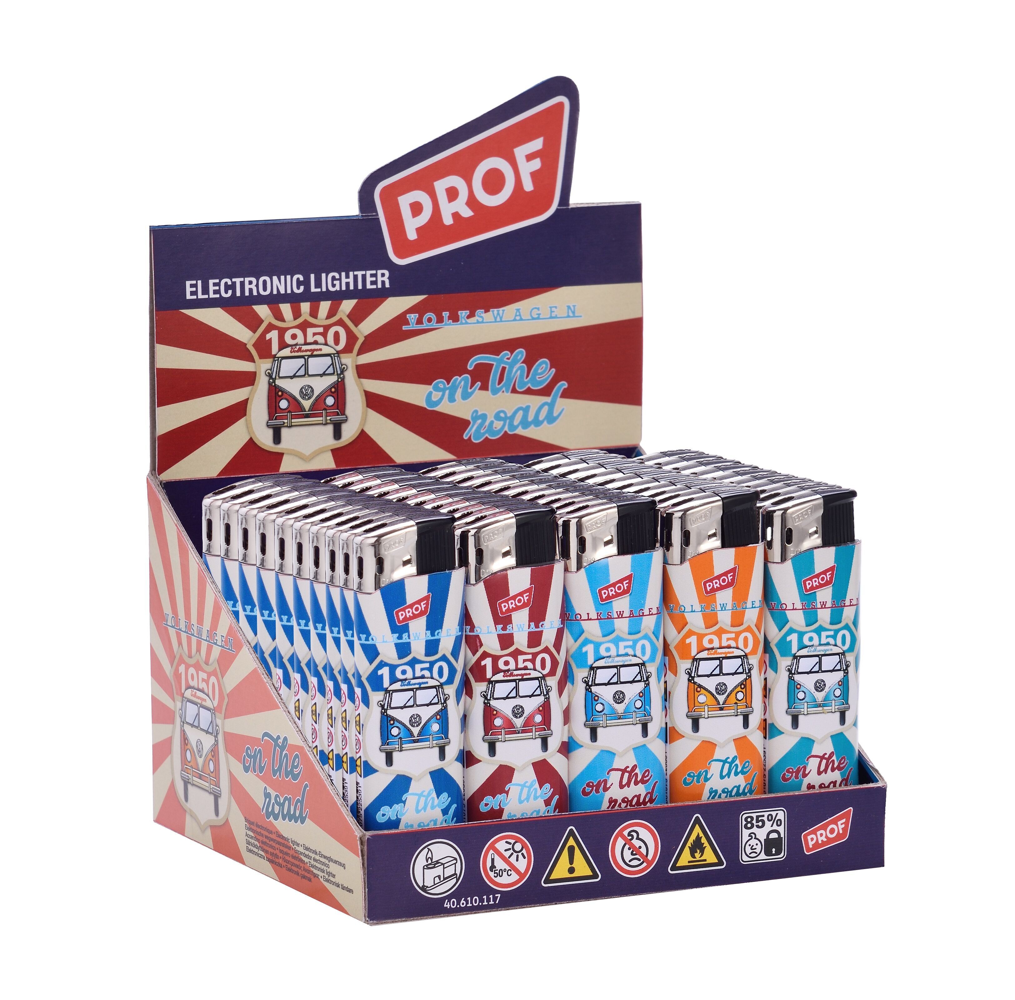 Buy wholesale VW display of 50 Samba electronic fix flame lighters