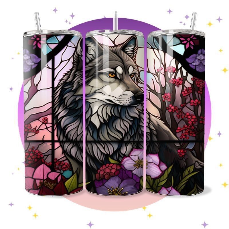Buy wholesale Wolf Glass - Thermos tumbler