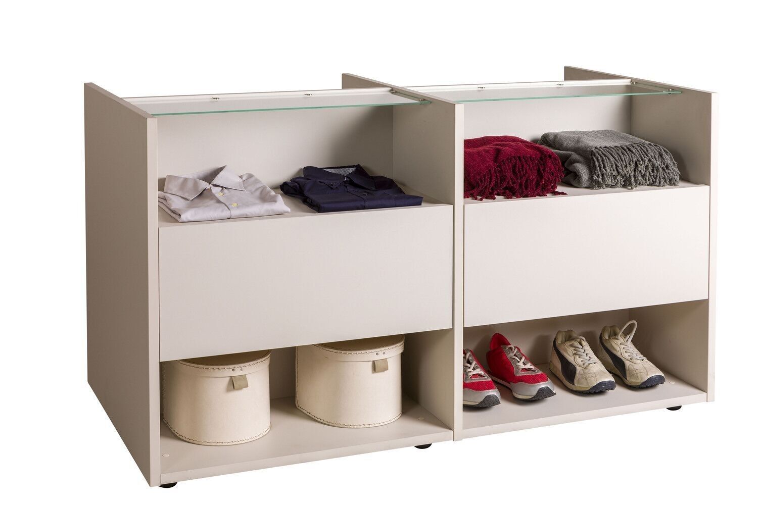 Buy wholesale COMPOSAD | Dresser for walk-in wardrobe with glass top ...