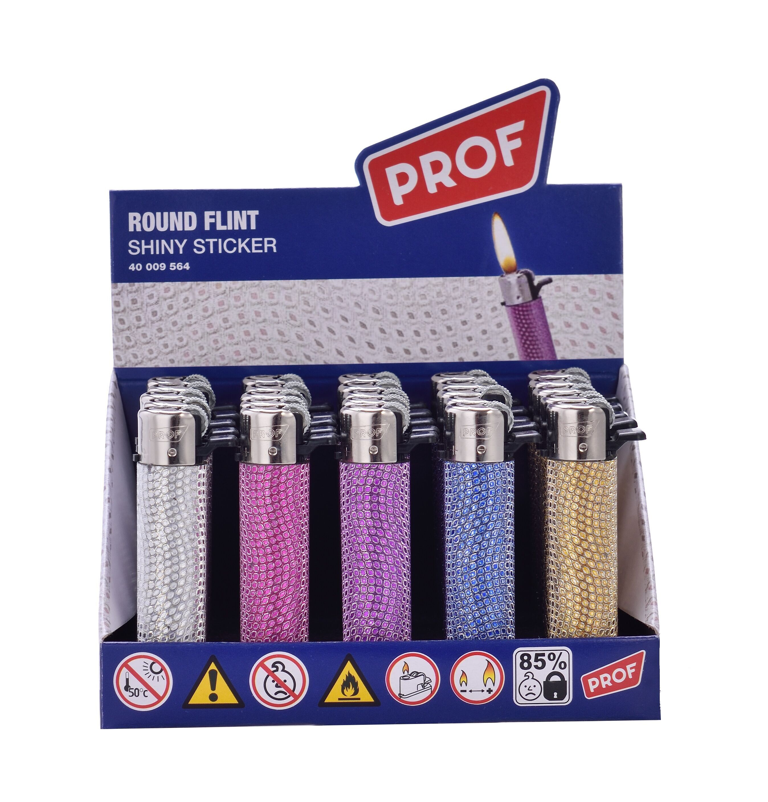 Achat PROF - Briquet rond à strass en gros