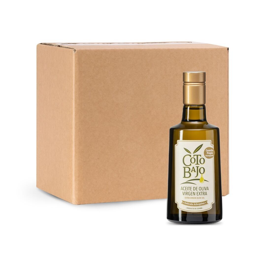 Buy wholesale ARBEQUINA Delicate EVOO Box 6 Glass Bottles 500ml