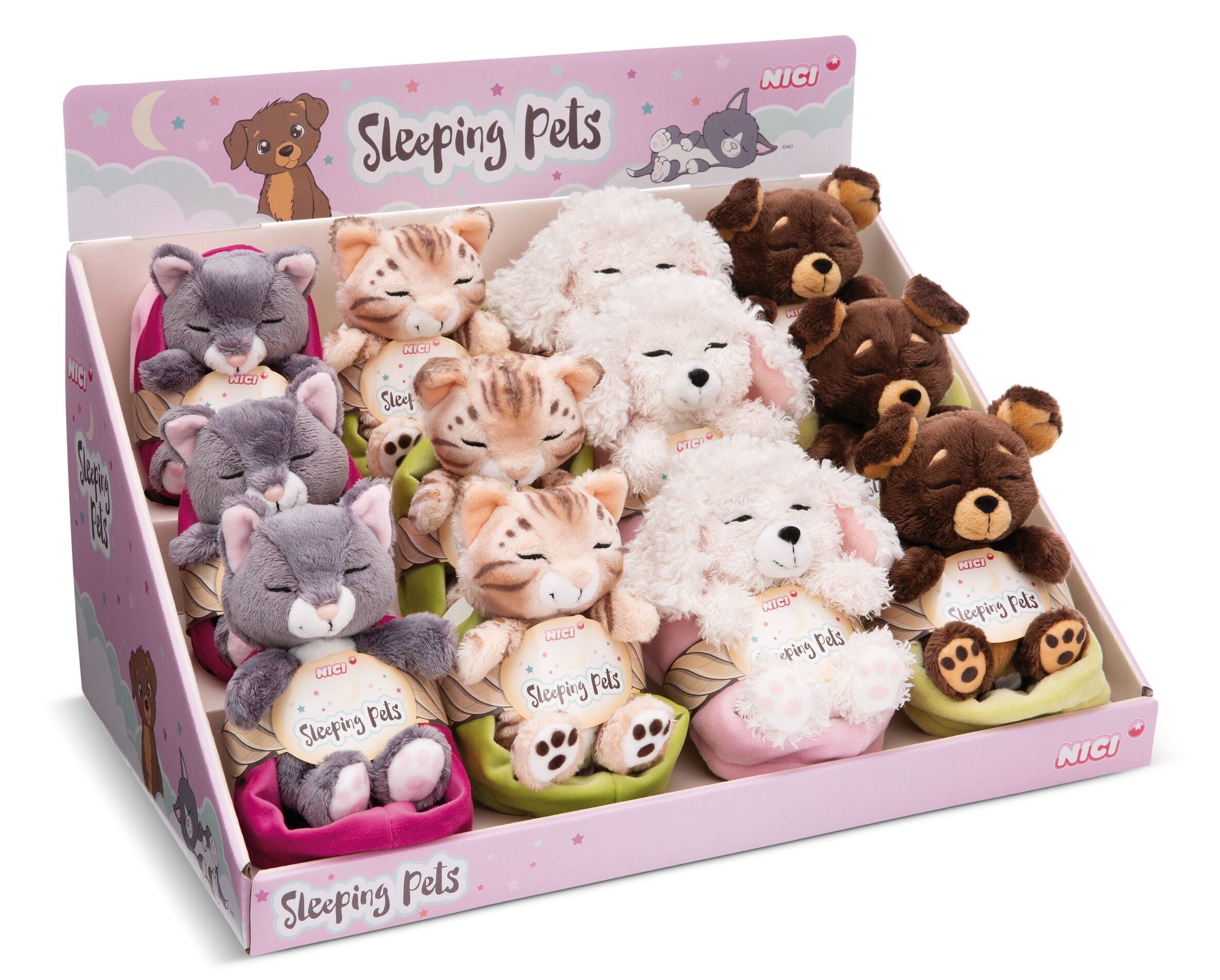 Buy wholesale Assortment of cuddly toy Sleeping Pets 12cm 4 designs12 ...