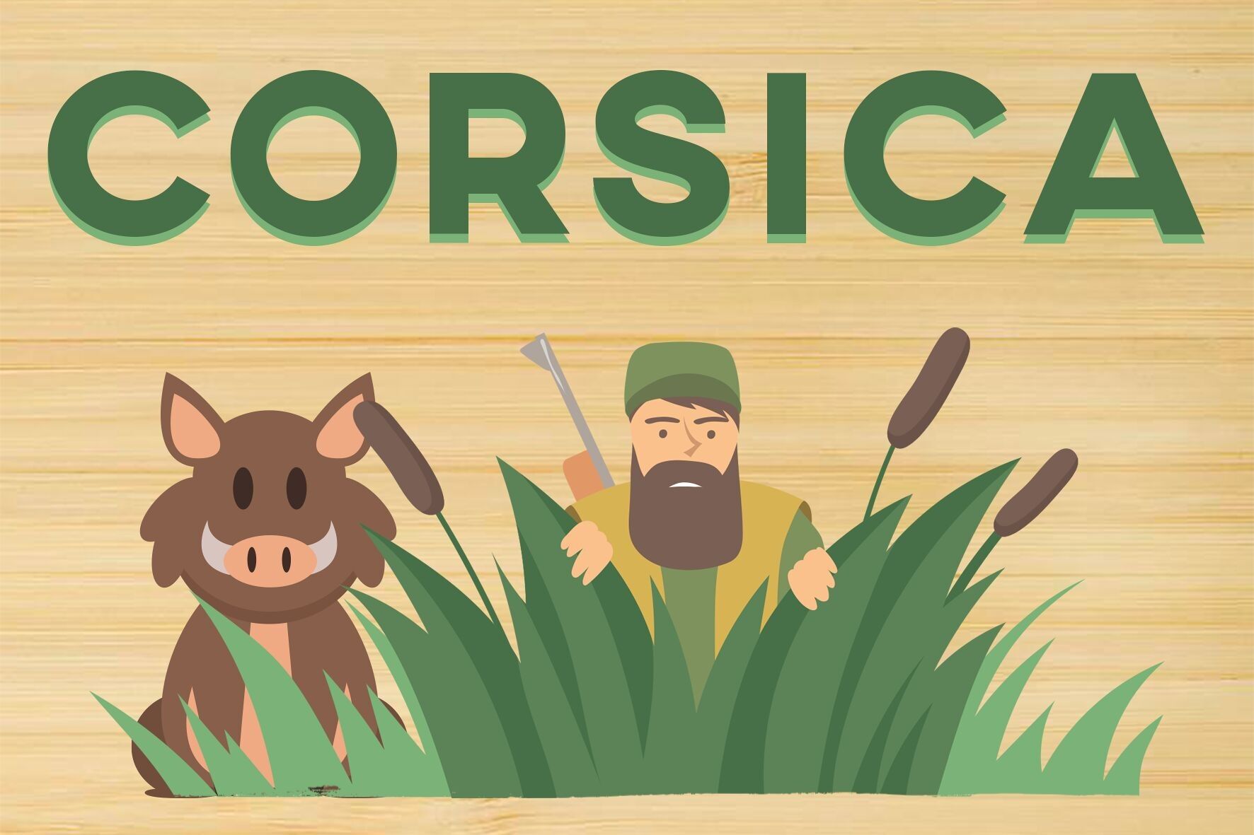 Achat Carte postale en bamboo - TK0630 - Régions de France > Corse ...