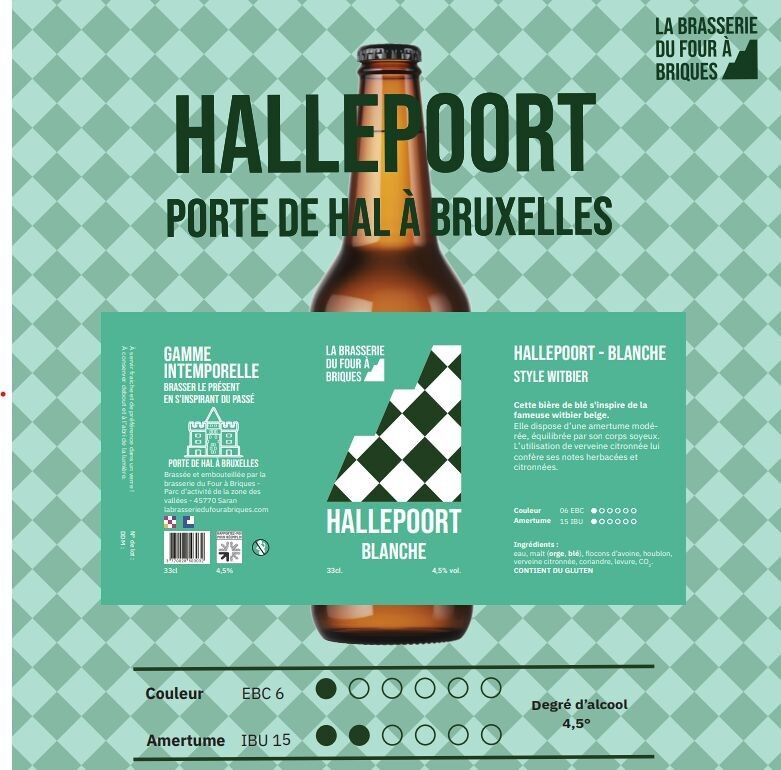 Buy wholesale HALLEPOORT - WITBIER 4.5° (white)