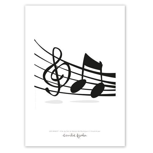 Buy wholesale A4 Children's Decorative Poster Treble Clef / Musical Note