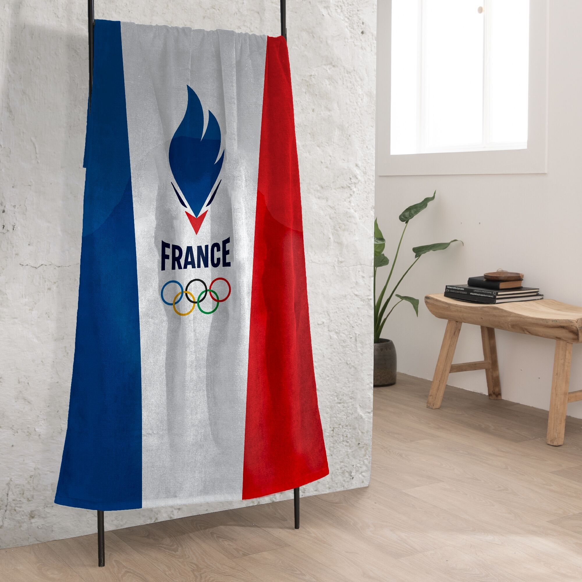 Achat Drap de Bain Jeux Olympiques Paris 2024 EFR OLY Drapeau en gros