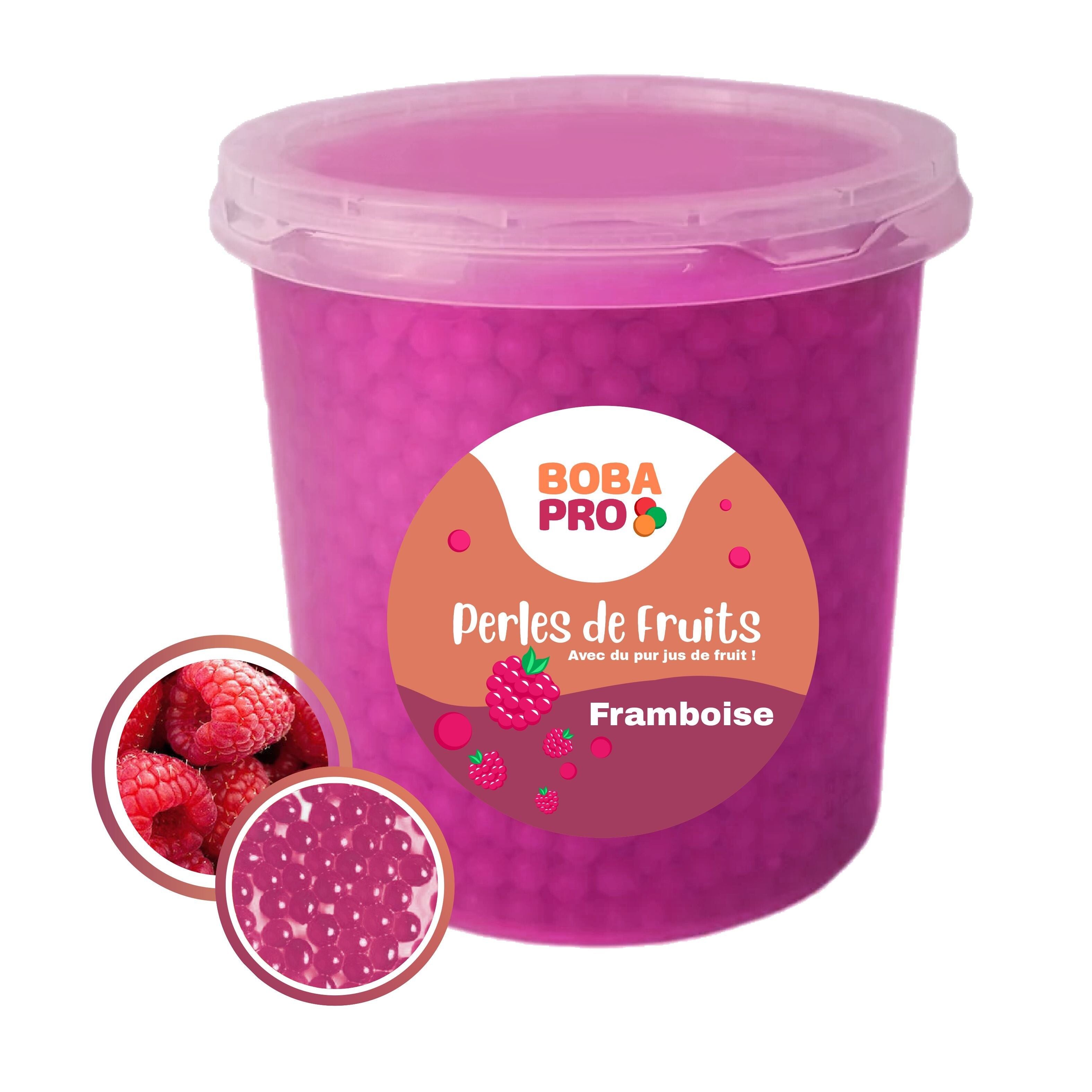 Buy wholesale RASPBERRY pearls for BUBBLE TEA - 4 buckets of 3.2kg ...