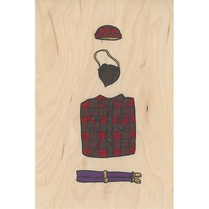 Buy wholesale Wooden card- greetings 3PN trapper