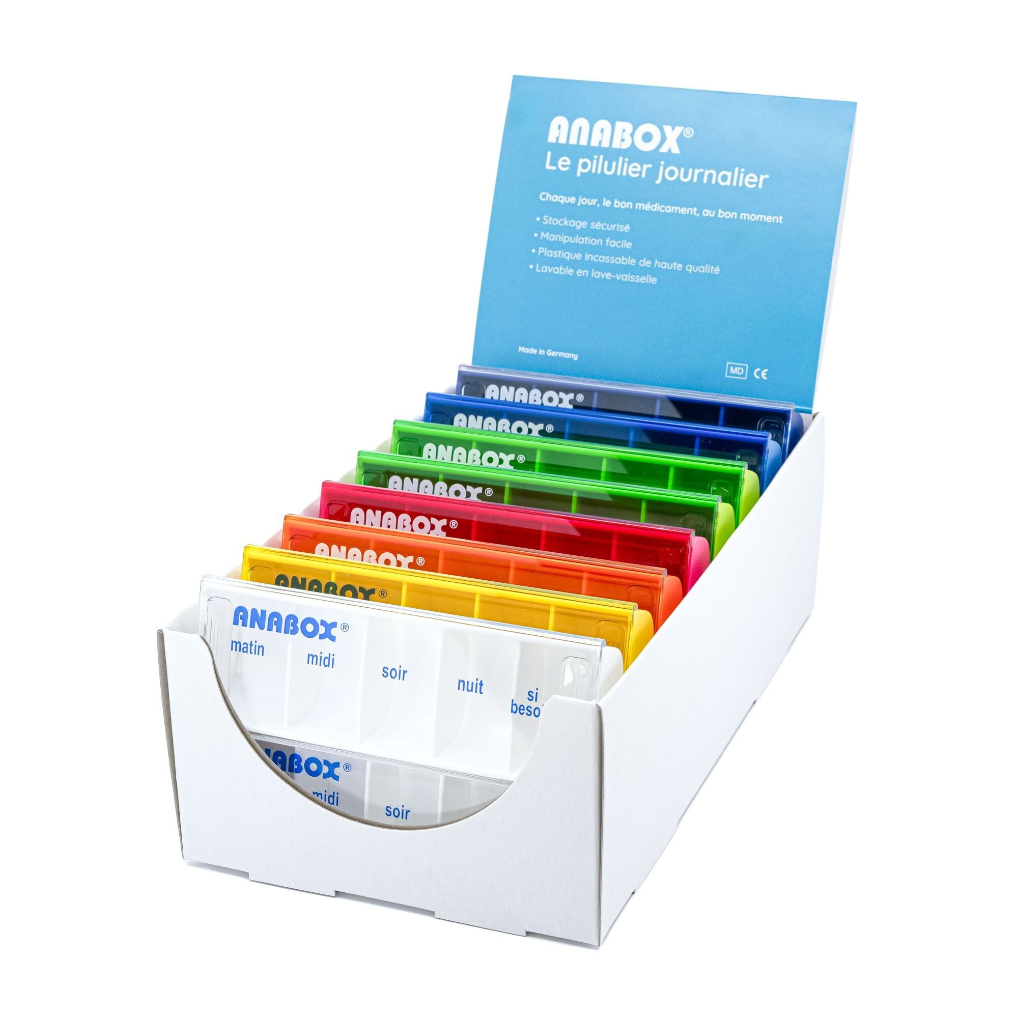 Buy wholesale Display of 16 ANABOX daily pill boxes