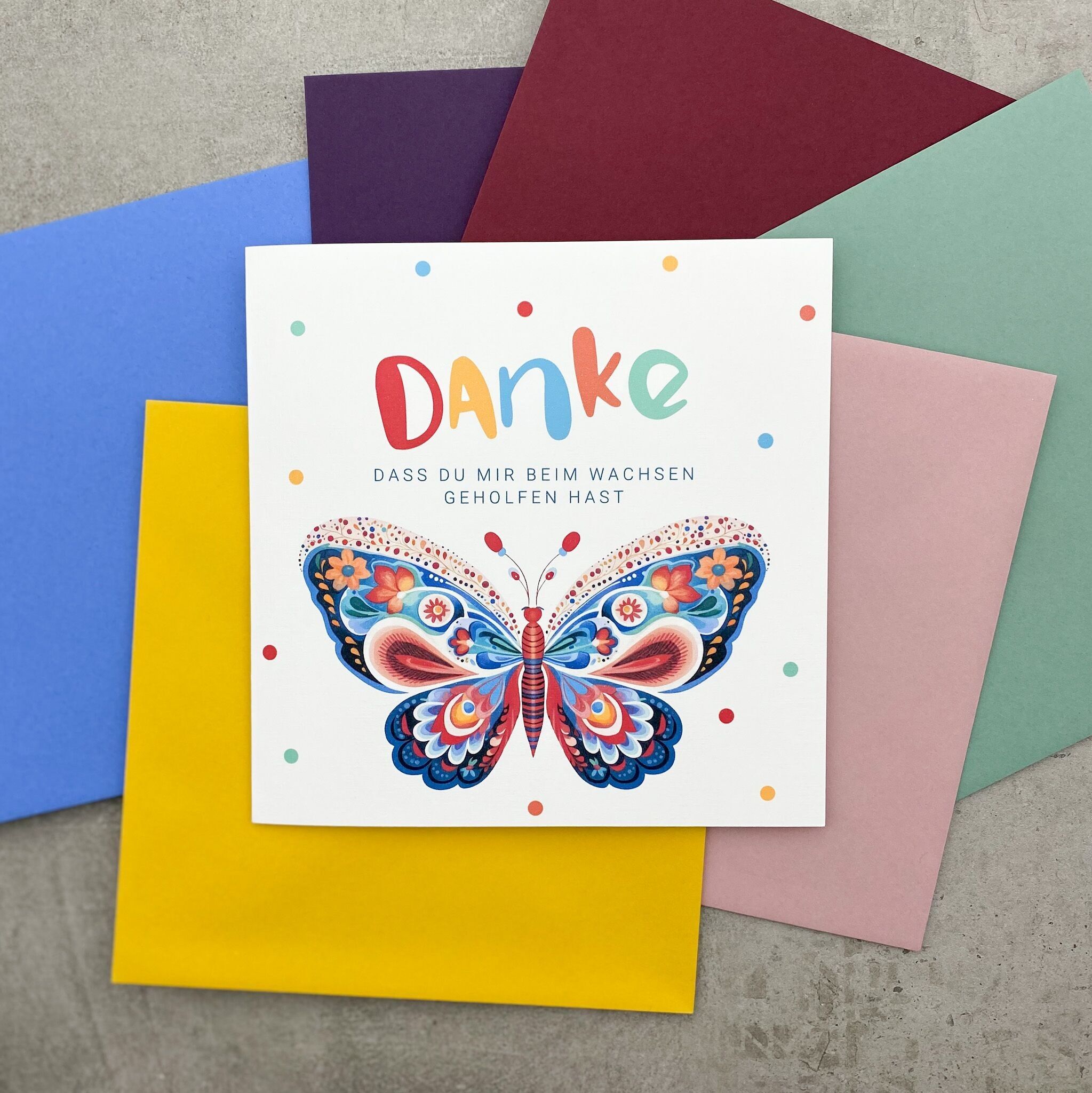 Achat Carte de remerciement pour éducatrice avec papillon "Merci de m ...