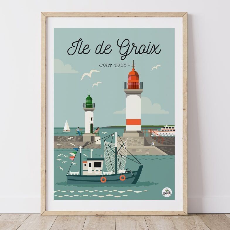 Achat Affiche ILE DE GROIX - Port Tudy en gros