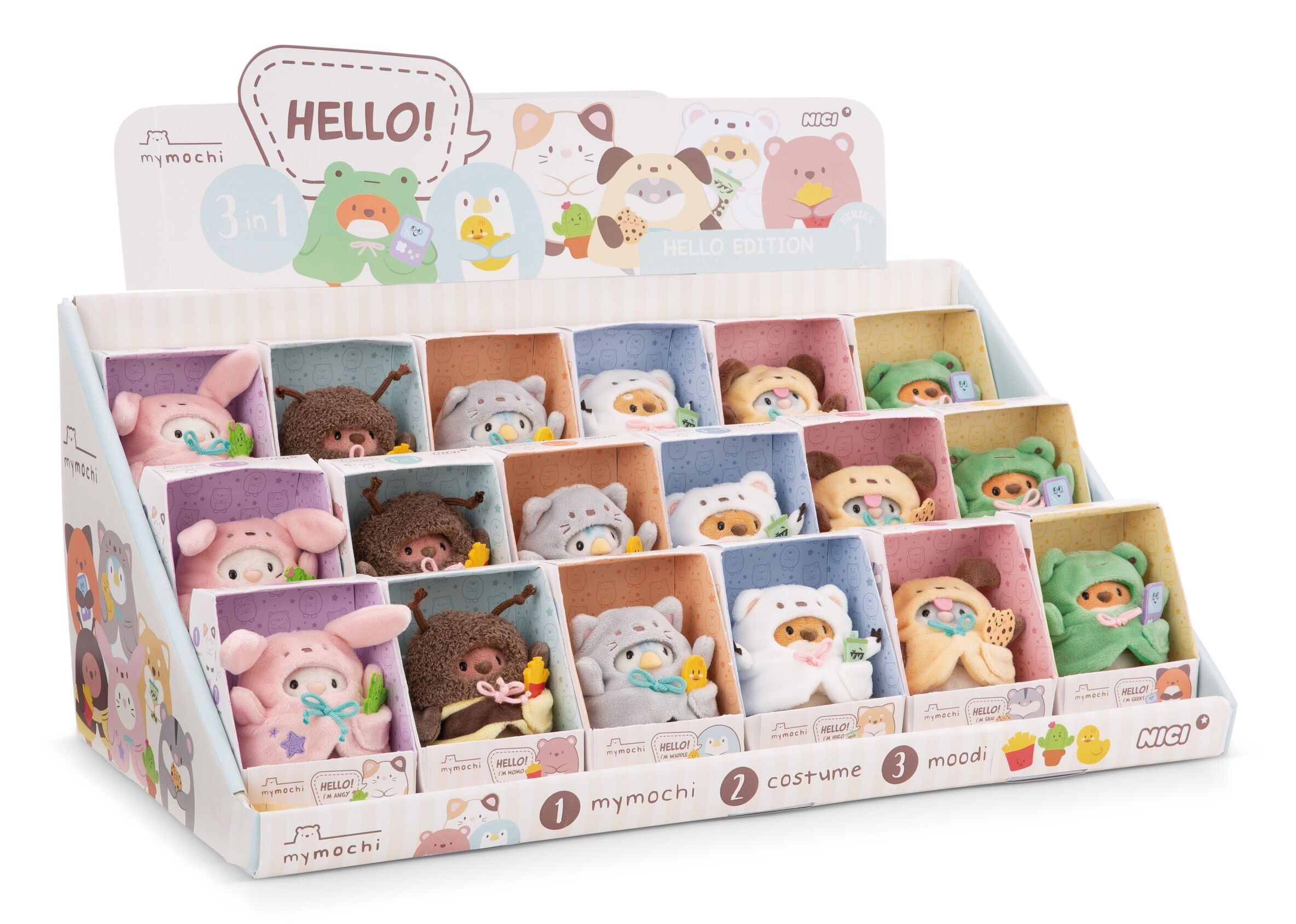 Buy wholesale Assortment of soft toys mymochi 8cm in gift box 3-piece ...
