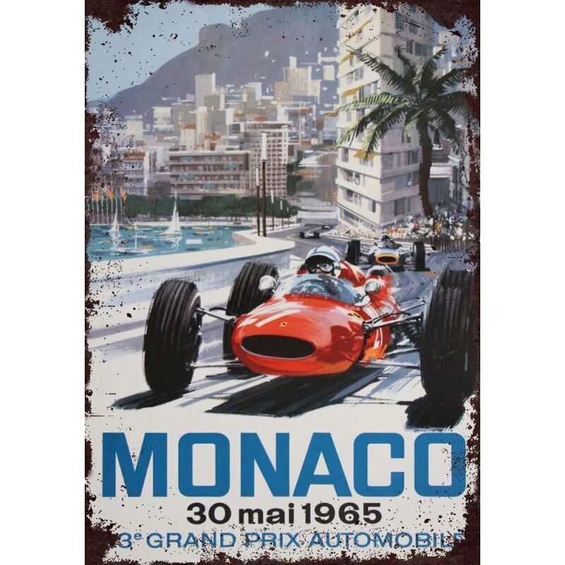 Achat Plaque metal Monaco grand prix 1965 en gros