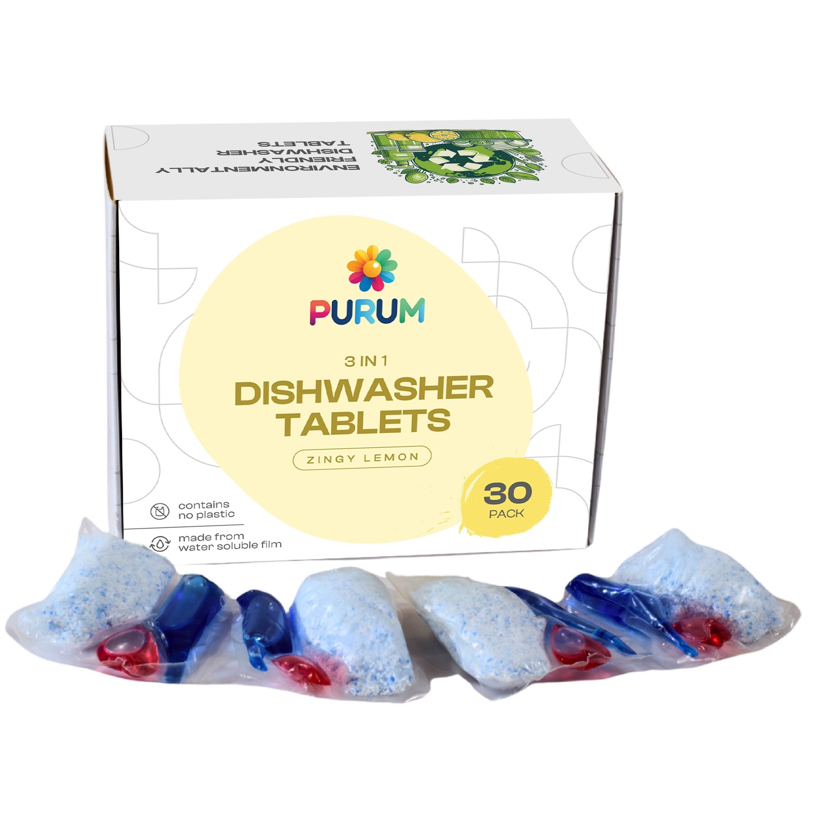 Buy wholesale Purum 3 In 1 Dishwasher Tablets – 30 Pack