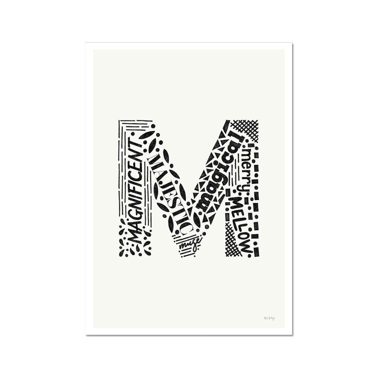 Achat Letter "M" Art Print en gros