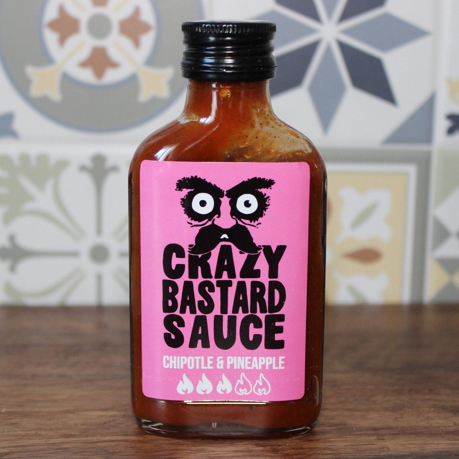 Buy wholesale Crazy Bastard Hot Sauce - Chipotle & Pineapple 100ml