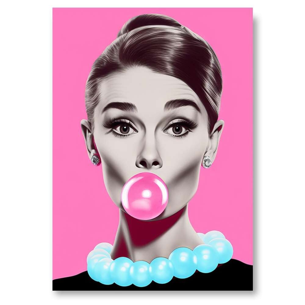 Buy wholesale Audrey Hepburn and her Bubble Gum Poster
