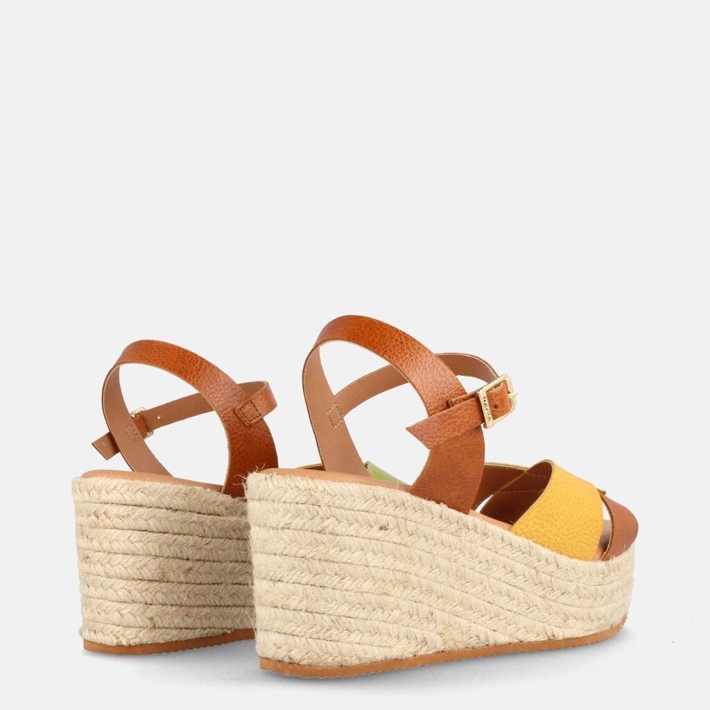 Buy wholesale WOMEN'S LEATHER SANDAL WITH MEDIUM WEDGE HAMILTON HONEY ...