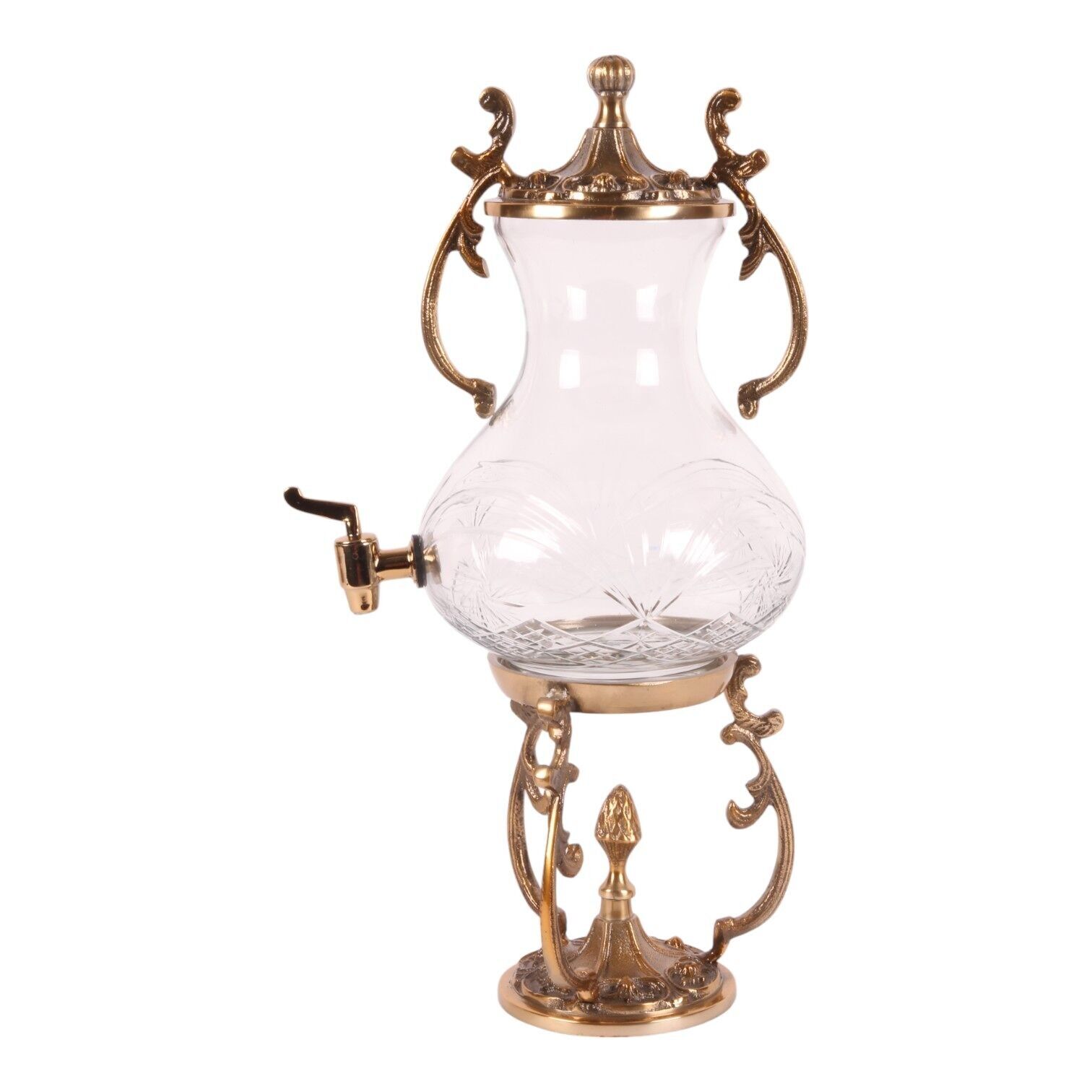 Buy wholesale Samovar with glass 47 cm gold