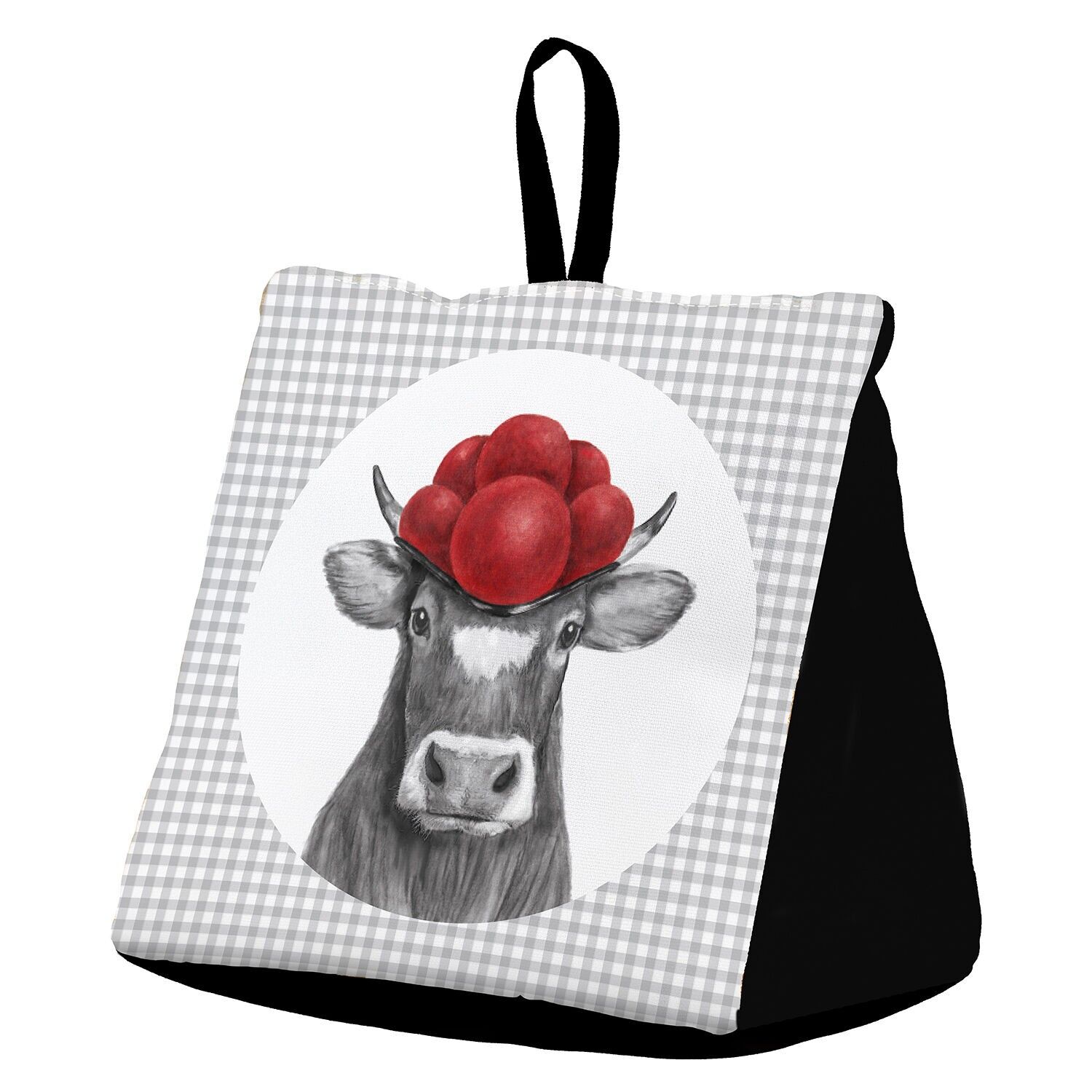 Achat Cale-porte triangle vache avec Bollenhut gris H. 22cm en gros