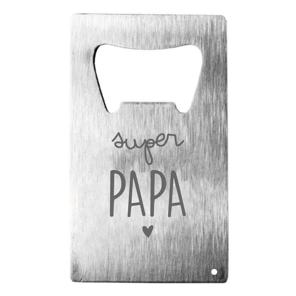 Achat Décapsuleur carte en inox - Super Papa en gros
