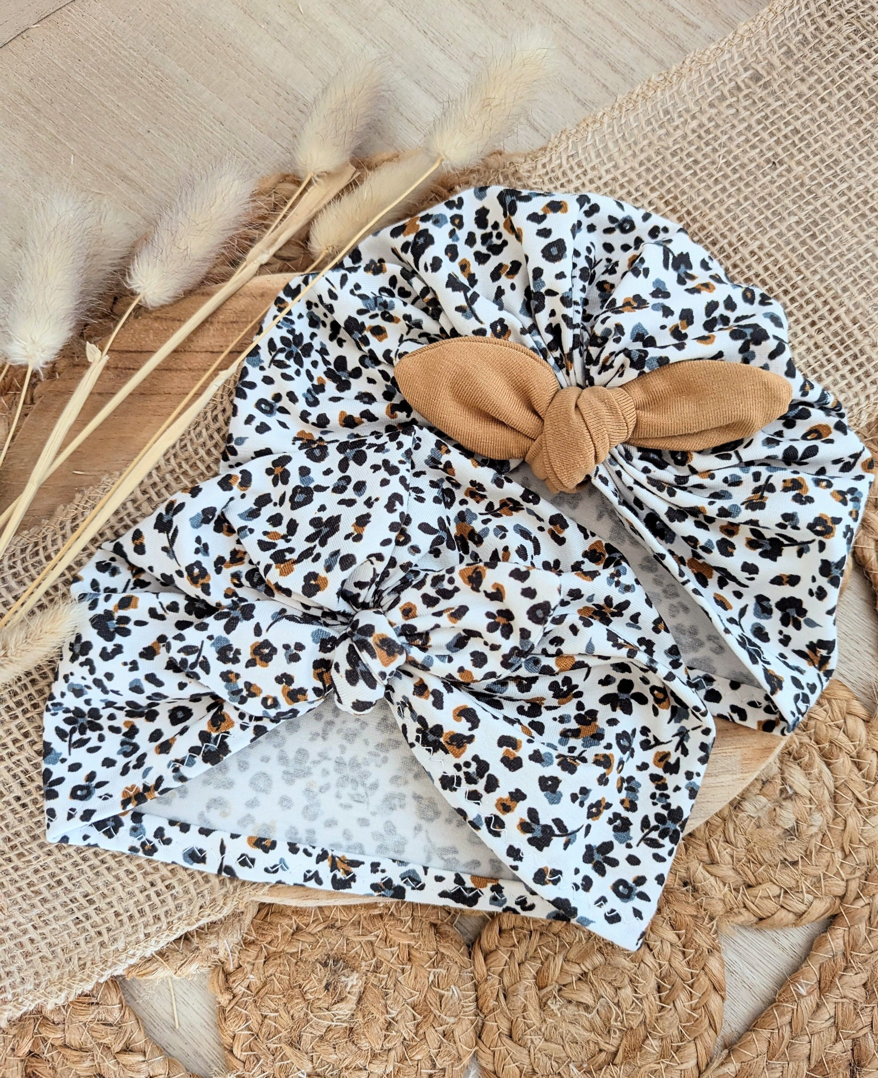 Buy wholesale Leopard print baby hat turban