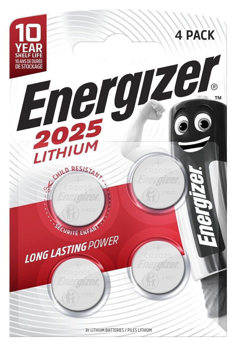 Buy wholesale Energizer Lithium Watch Batteries CR2025 3V 4pcs