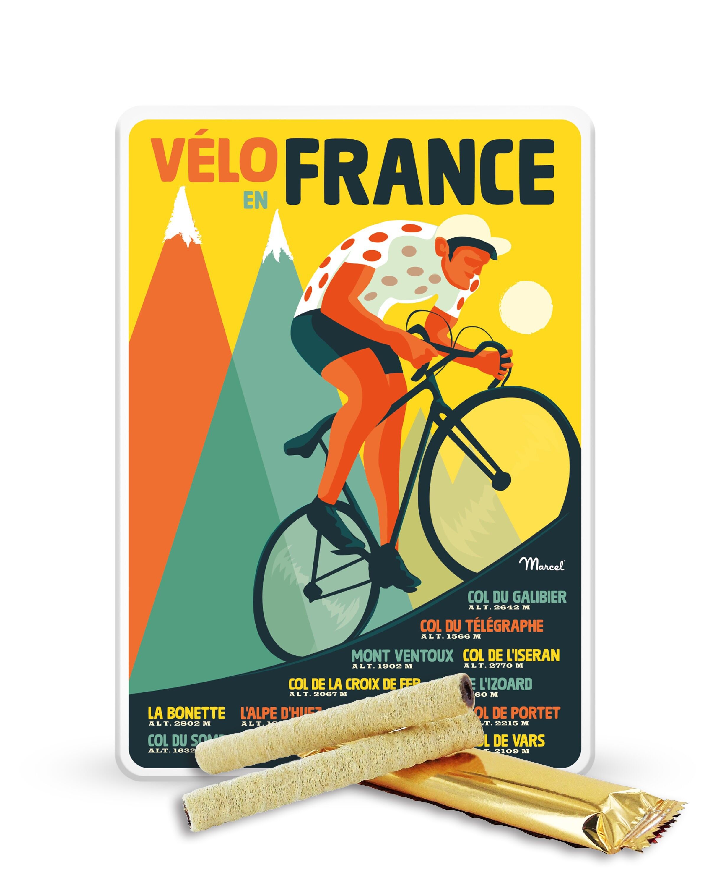 Buy wholesale “Cycling in France” Metal Box - Chocolate and Hazelnut ...