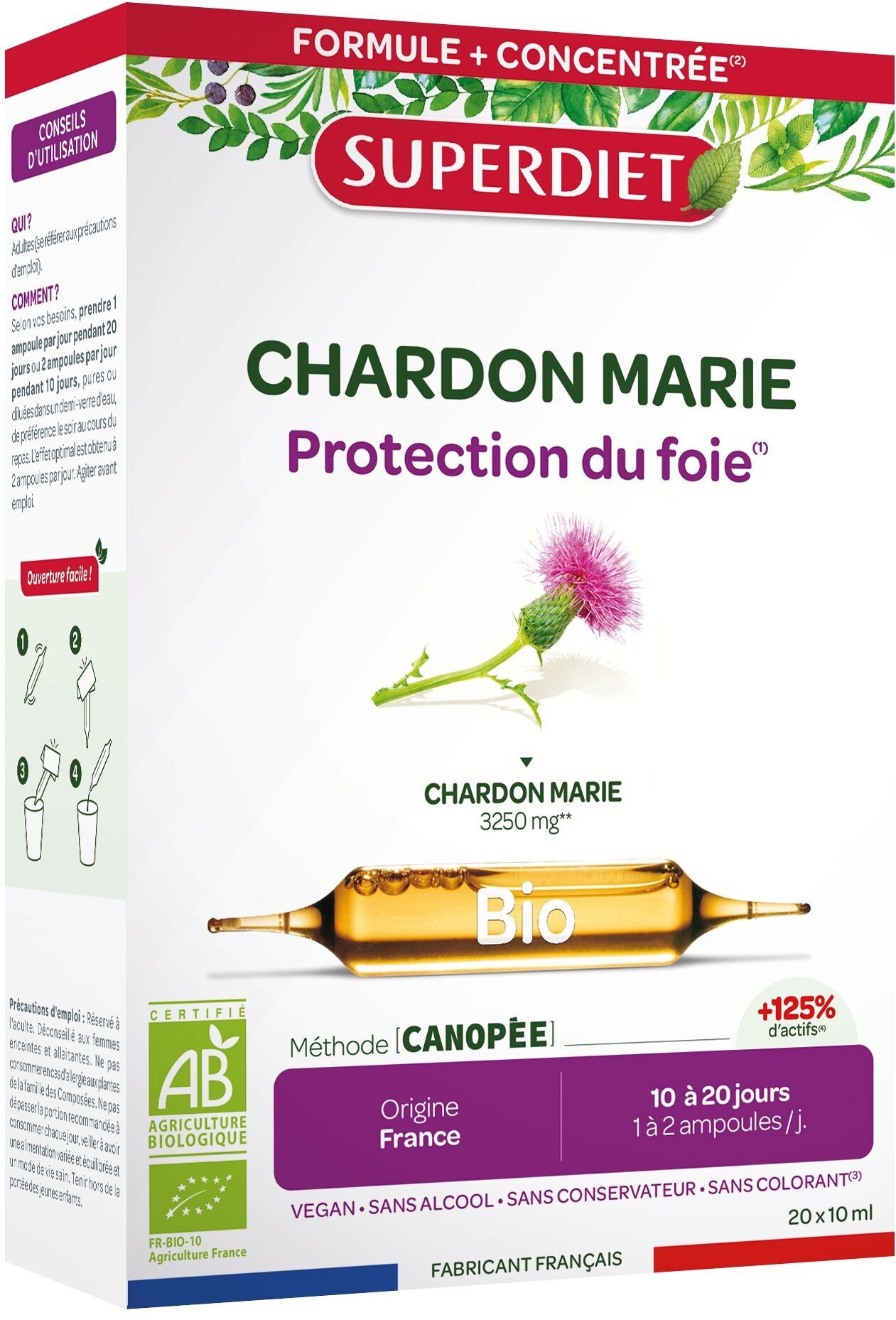 Achat SUPERDIET – CHARDON MARIE BIO 3000 MG – Protection du foie ...