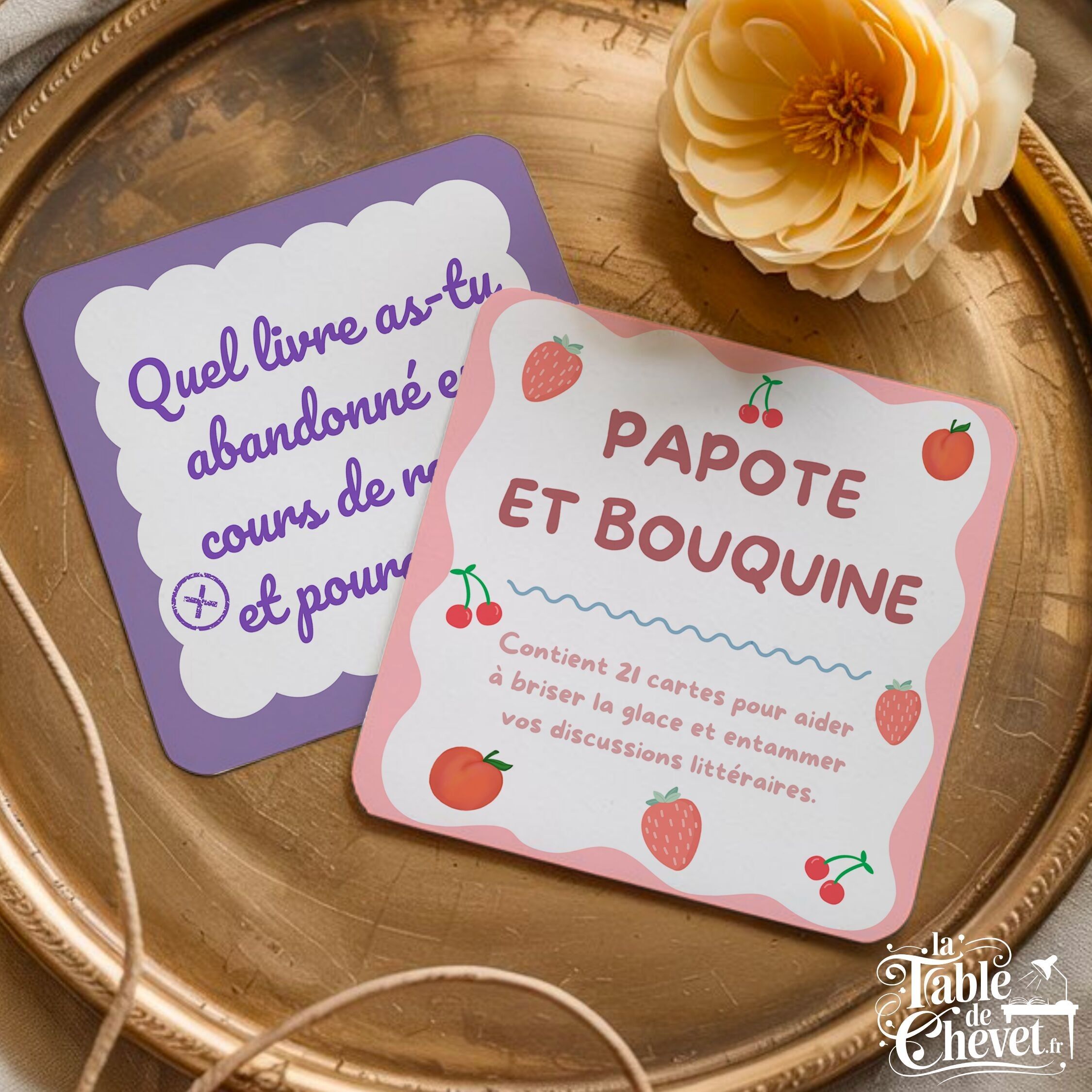 Achat Papote et Bouquine – 21 cartes de discussion pour club de lecture ...