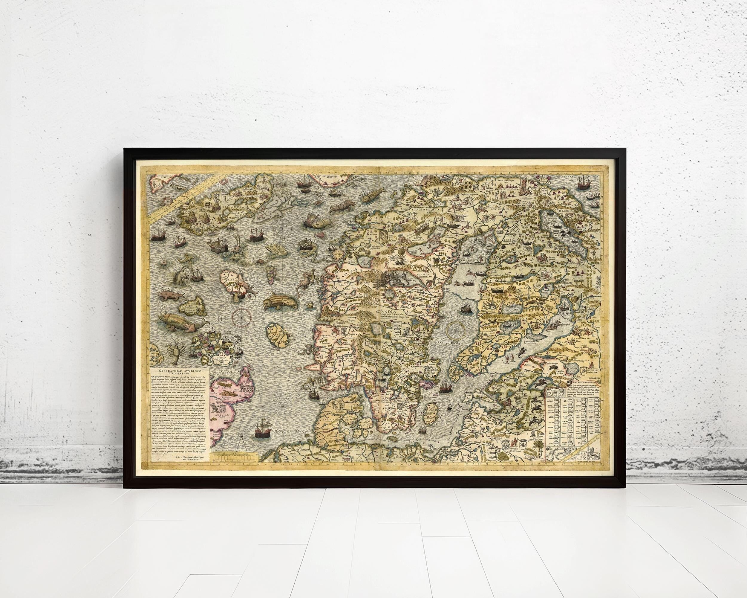 Buy wholesale Old Map of Norway Sweden Scandinavia Antique Norwegen ...