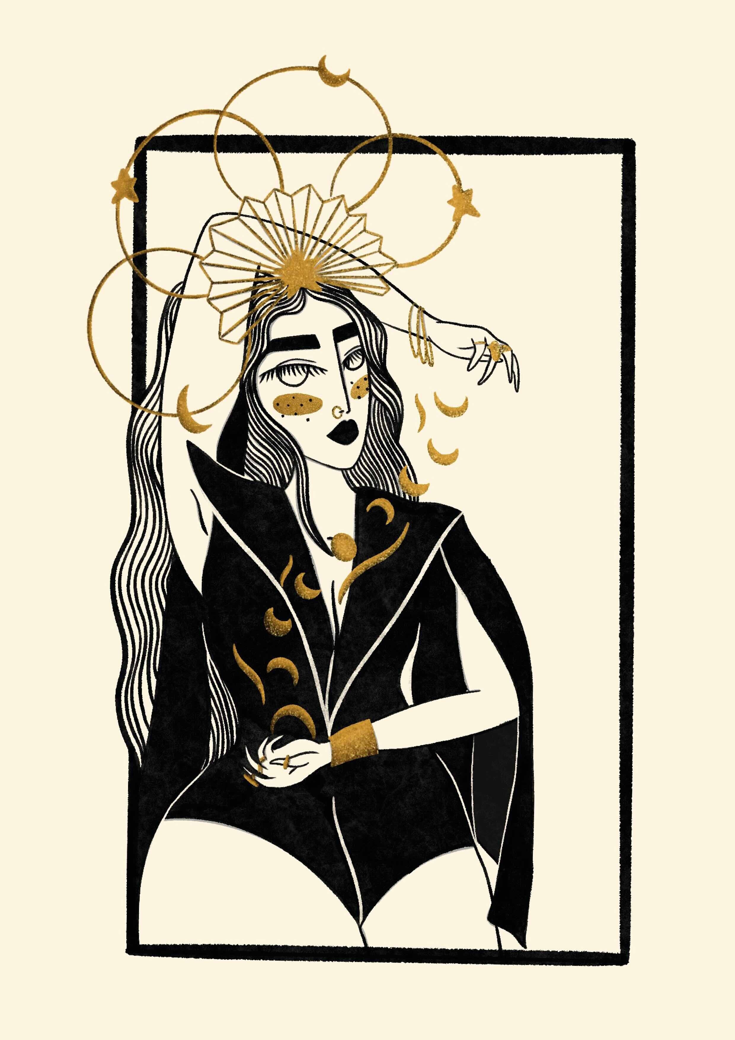 Buy wholesale ORIGINAL ILLUSTRATION - The Magician - A4