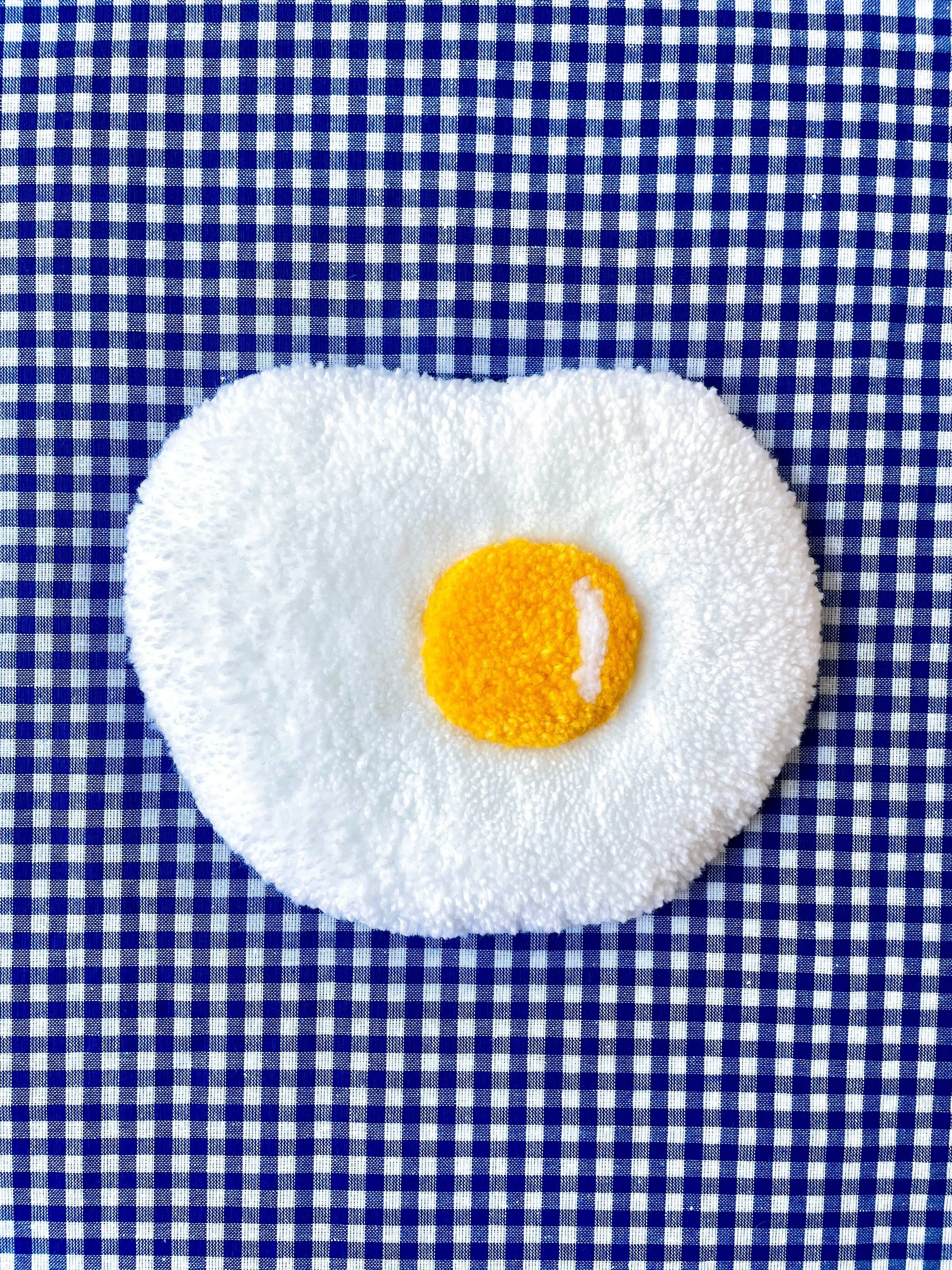 Buy wholesale Small tufted fried egg (hanging or standing)