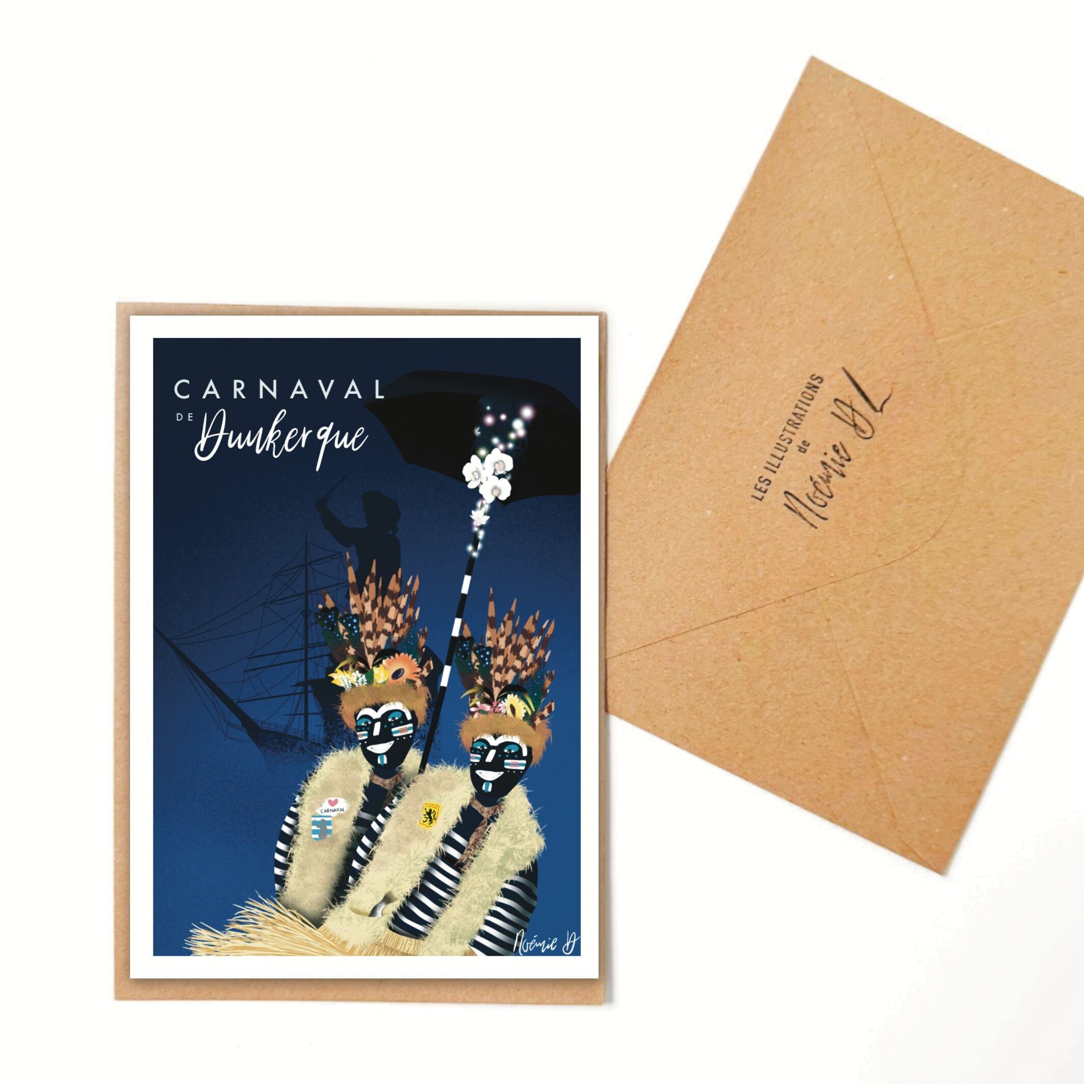 Achat Carte postale illustrée - Dunkerque "Carnaval" carte A6 avec son ...