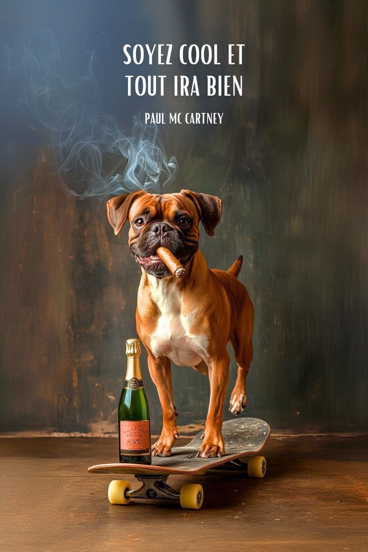 Achat Affiche Humour - Cool & Bien avec ce chien en gros