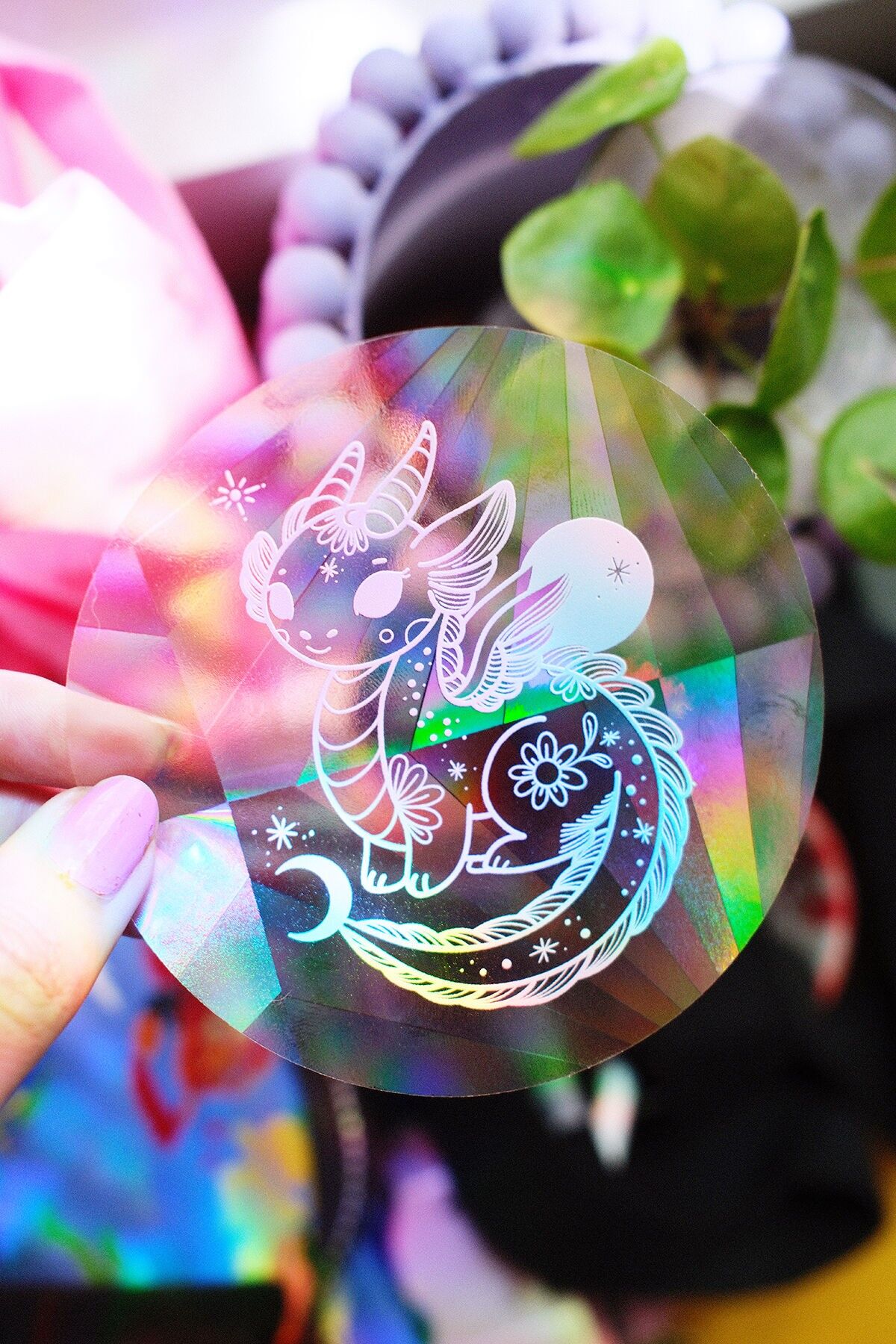 Buy wholesale Suncatcher Sticker "Magic Dragon - Rainbow Creator"