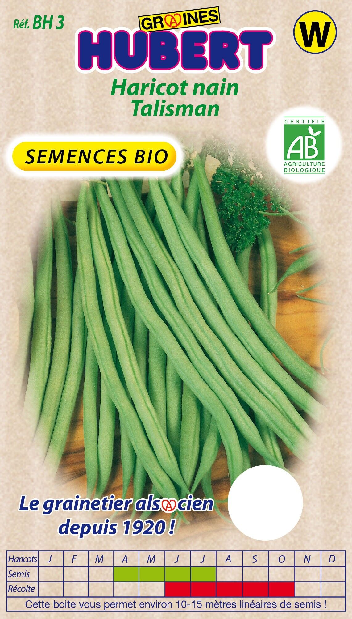 Buy wholesale Organic Extra Fine Dwarf Bean Seeds Talisman - Box of 100 ...