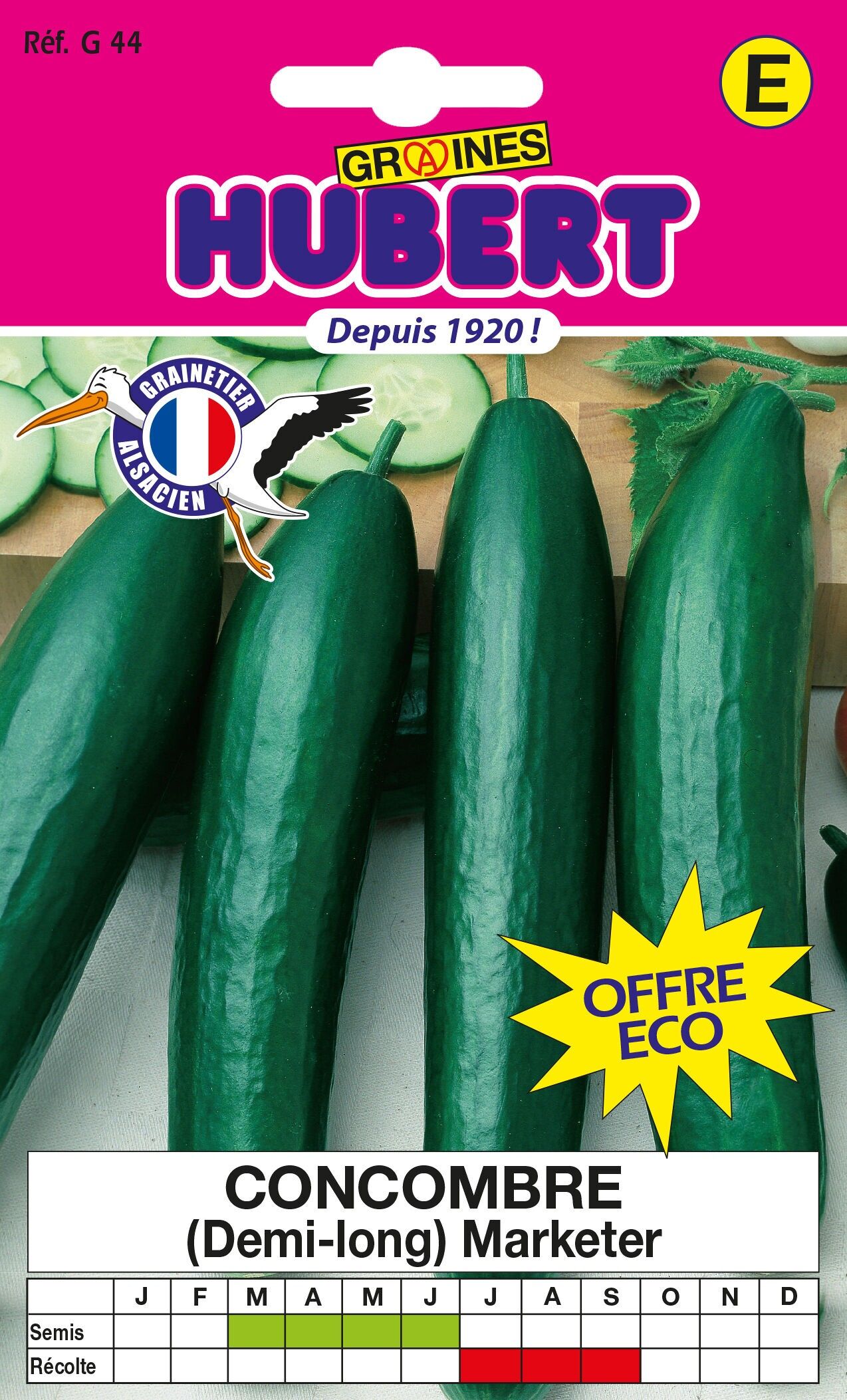 Buy wholesale Cucumber Seeds 1/2 Long Marketer - ECO Format 9 Grams