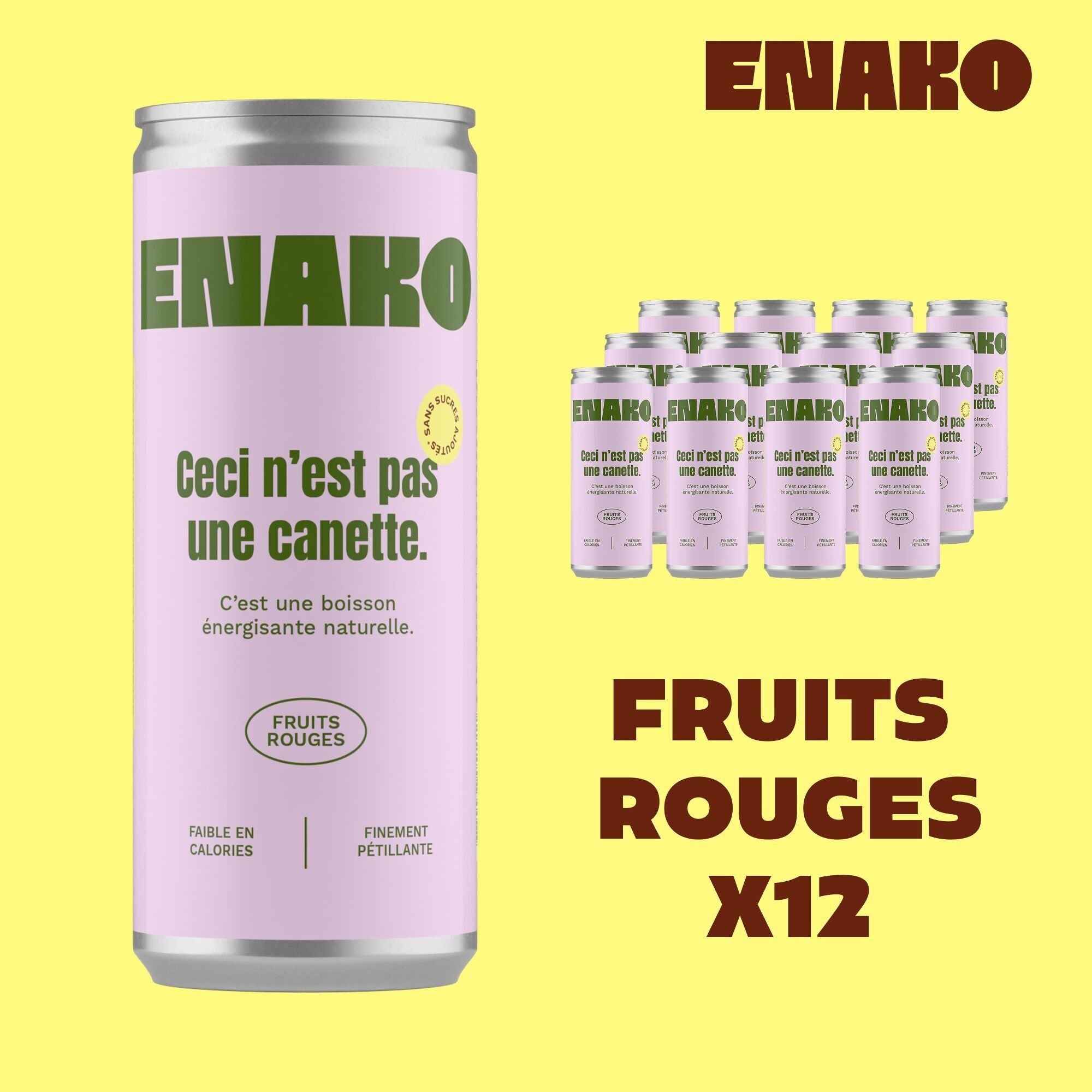 Achat Boisson énergisante naturelle - Fruits Rouges (250ml) en gros