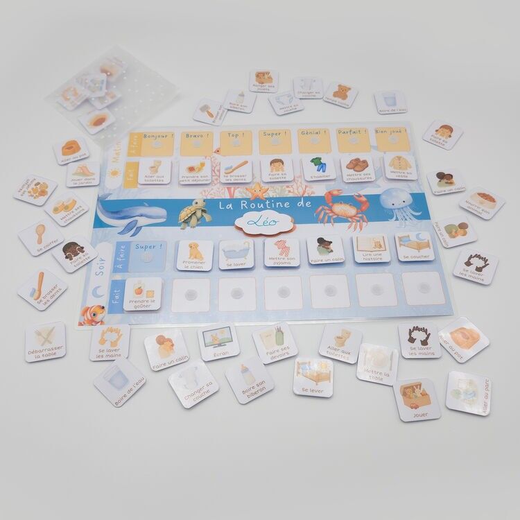 Buy wholesale Children's Morning & Evening Routine Chart - Sea Animals