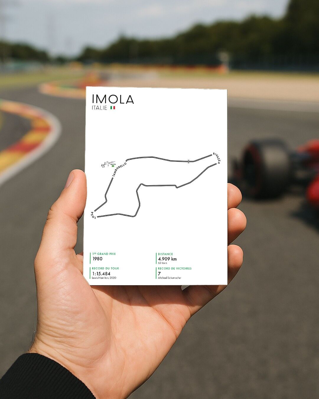Buy wholesale F1 Imola Circuit Map – Emilia Romagna Grand Prix - White ...