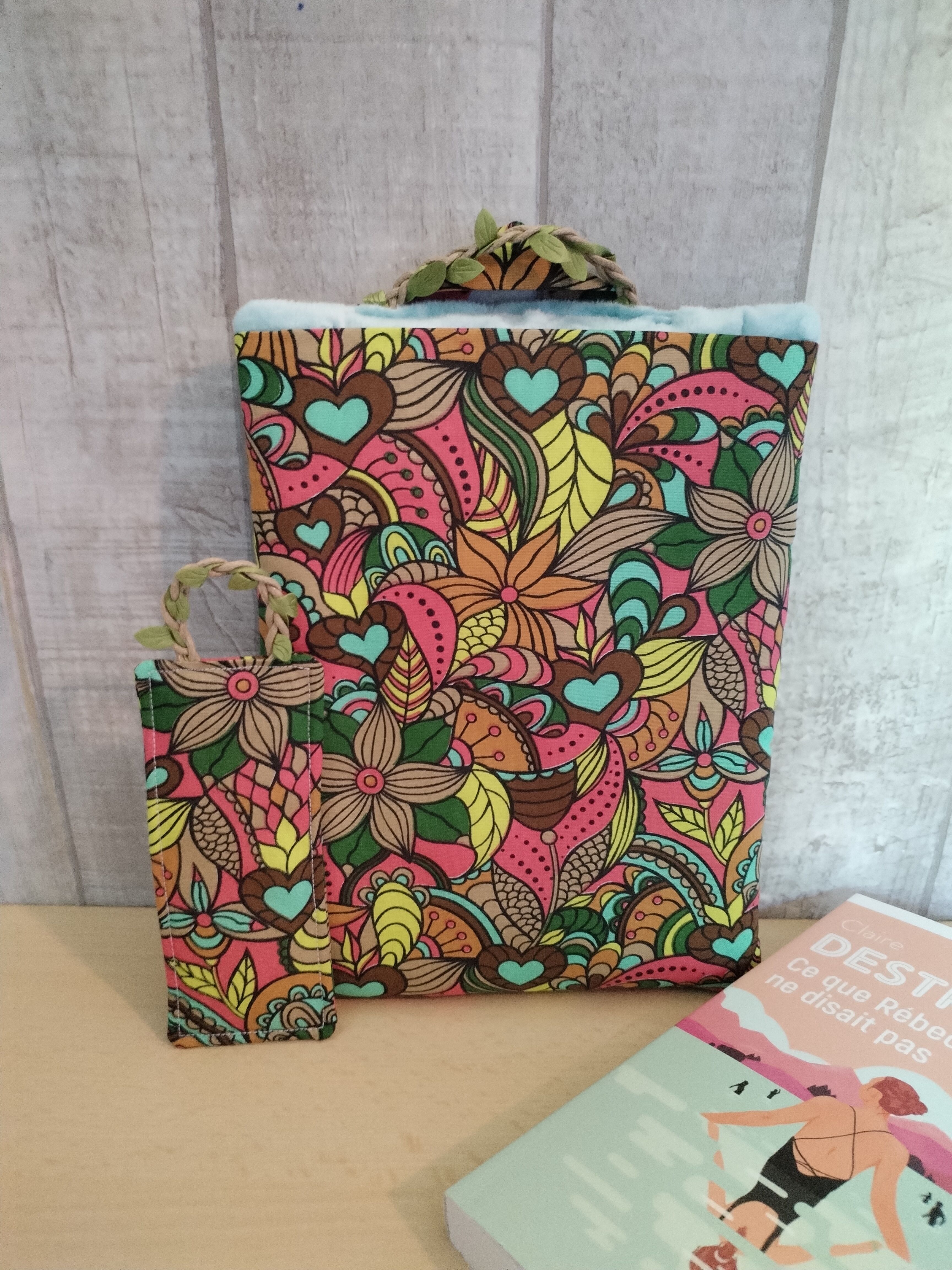 Achat Ensemble Pochette et Marque-pages assortis, Duo Housse à livre ...